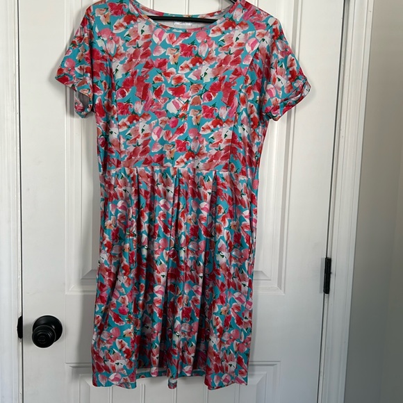 Nagoo | Dresses | Womens Springsummer Dress Blue And Pink Floral With ...